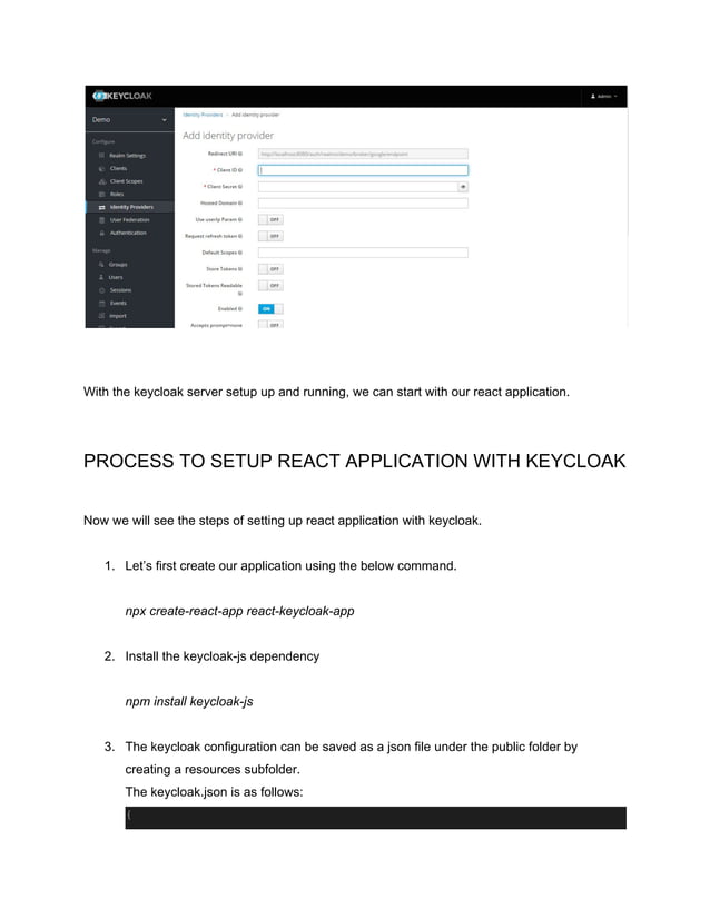 A Detailed Guide To Securing React Applications With Keycloak Walkingtree Technologies Pdf