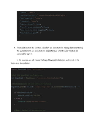 A Detailed Guide to Securing React applications with Keycloak - WalkingTree Technologies | PDF