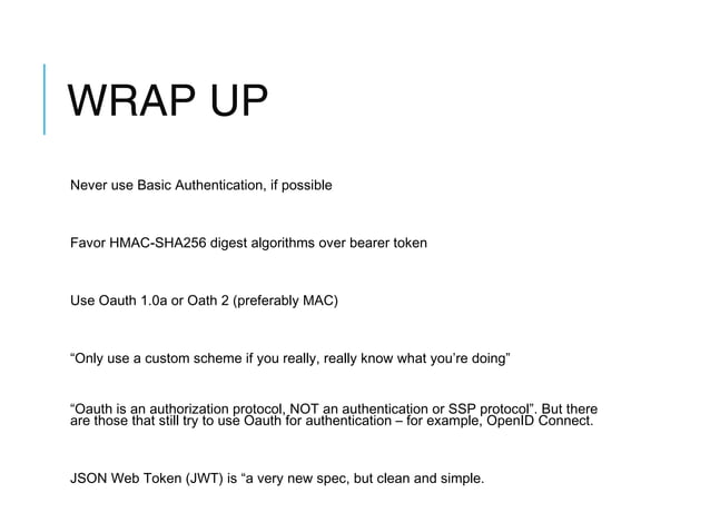 Securing RESTful API | PPT