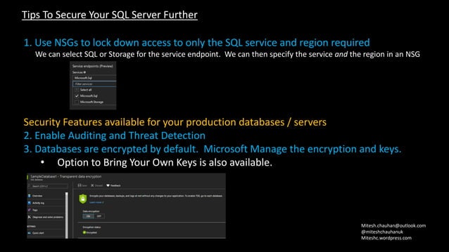Securing Azure Sql Server | PDF