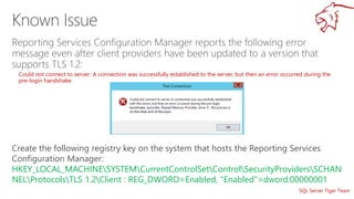 Securing SQL Server with TLS 1.2 | PPTX
