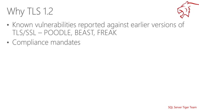 Securing SQL Server with TLS 1.2 | PPT