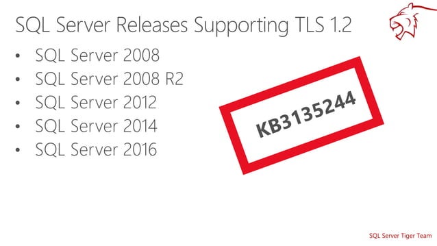 Securing SQL Server with TLS 1.2 | PPT