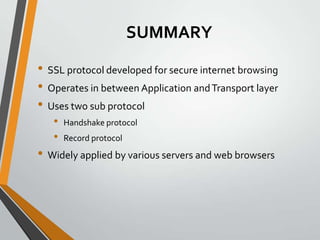 Securing TCP connections using SSL | PPT