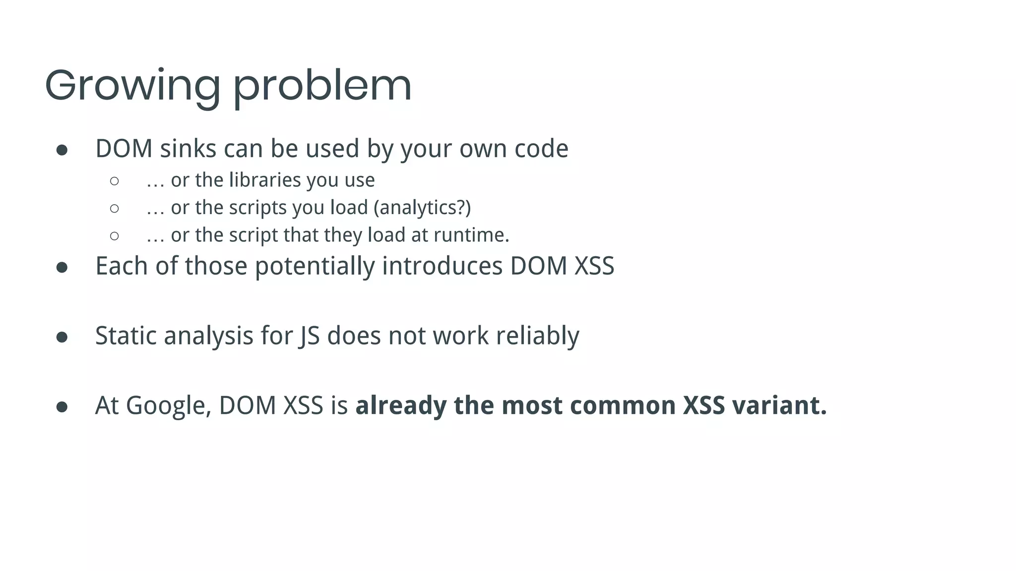 Trusted Types - Securing the DOM from the bottom up (JSNation Amsterdam) | PDF