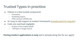 Trusted Types - Securing the DOM from the bottom up (JSNation Amsterdam) | PDF | Web Design and ...