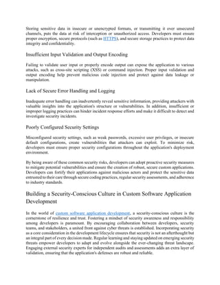 Securing The Future Cybersecurity in Custom Software Application Development.pdf | Information ...