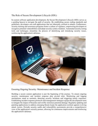 Securing The Future Cybersecurity in Custom Software Application Development.pdf | Information ...