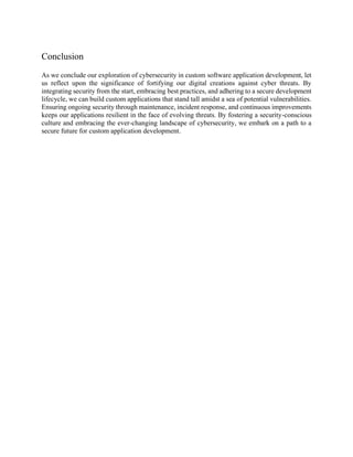 Securing The Future Cybersecurity in Custom Software Application ...