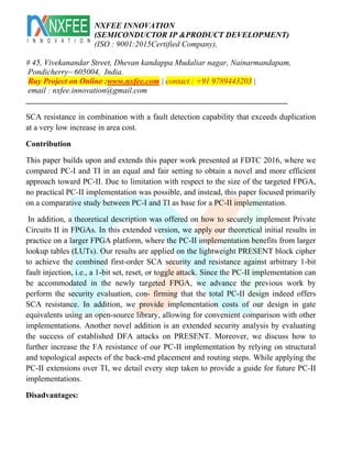 Securing the present block cipher against combined side channel analysis and fault attacks | PDF