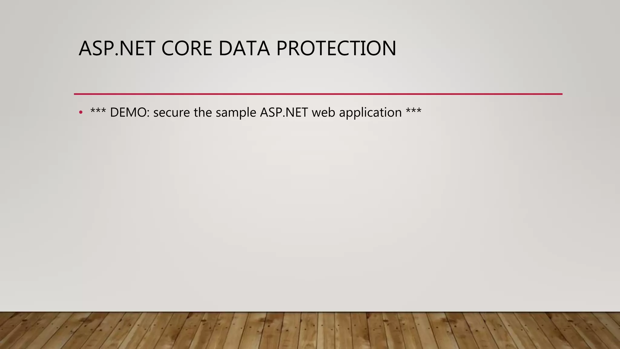 Securing your azure web app with asp.net core data protection | PPT