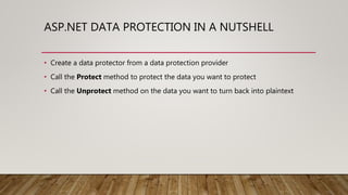 Securing your azure web app with asp.net core data protection | PPT