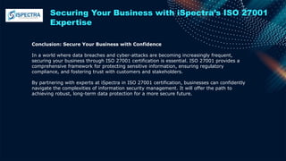 Securing Your Business with iSpectra’s ISO 27001 Expertise | PPT