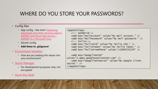 Passwordless Development using Azure Identity | PPT