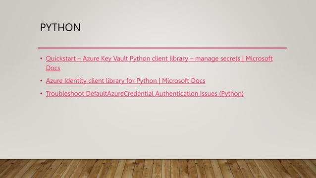 Passwordless Development using Azure Identity | PPTX | Cloud Computing | Internet