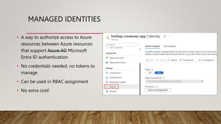 Passwordless Development using Azure Identity | PPTX | Cloud Computing | Internet