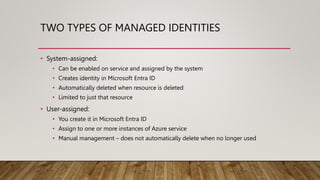 Passwordless Development using Azure Identity | PPT