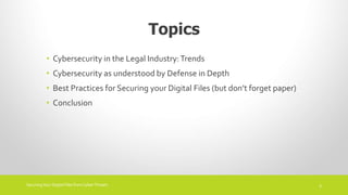 Securing Your Digital Files from Legal Threats | PPTX | Legal Services ...