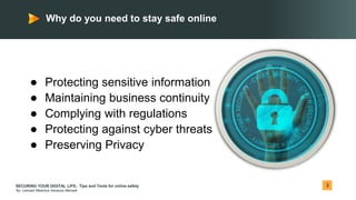 Securing Your Digital Life;Tips and Tools for online safety | PPTX