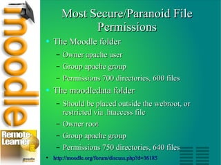 Securing Your Moodle | PPT