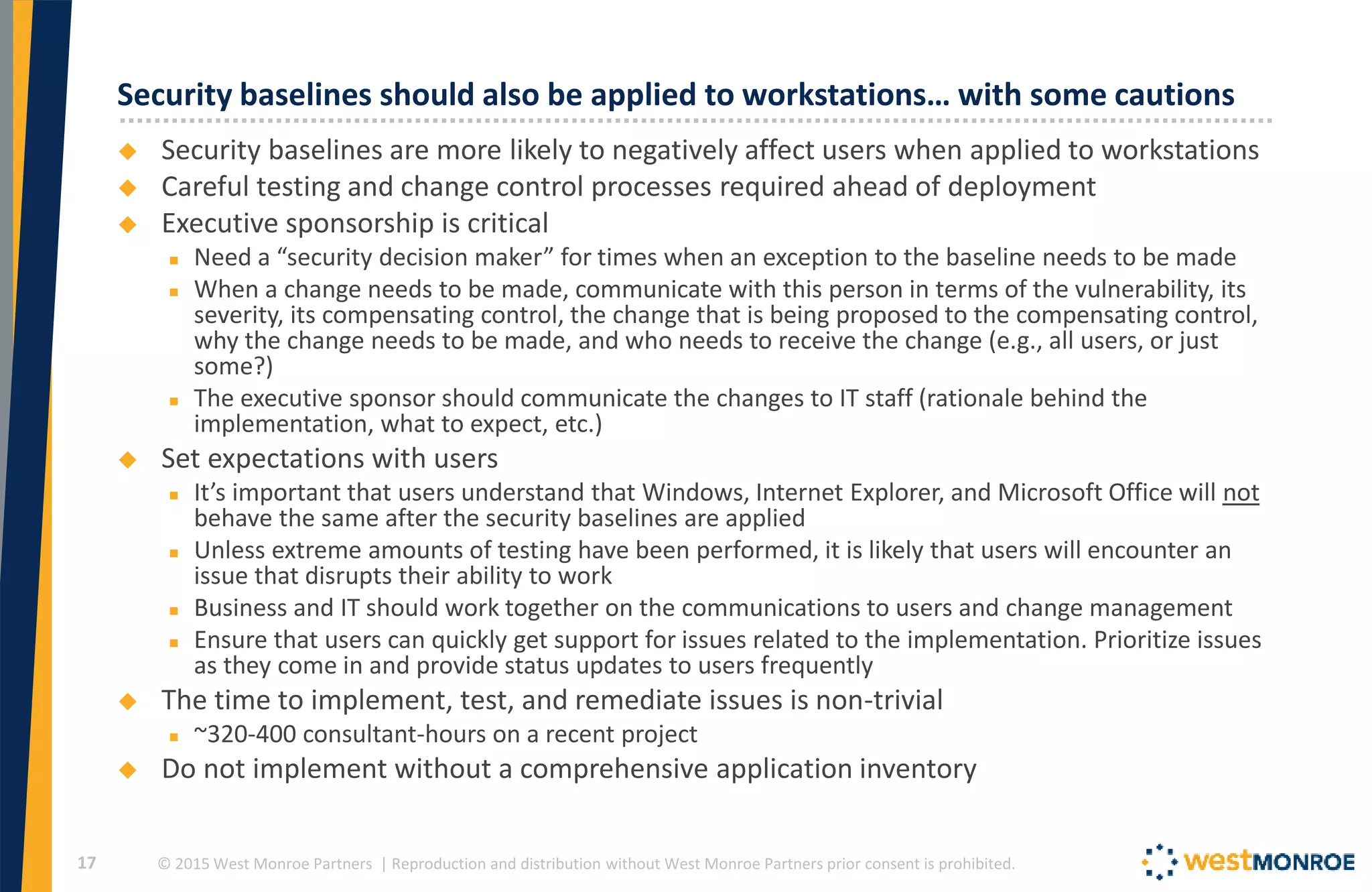 Securing your Windows Network with the Microsoft Security Baselines | PPT