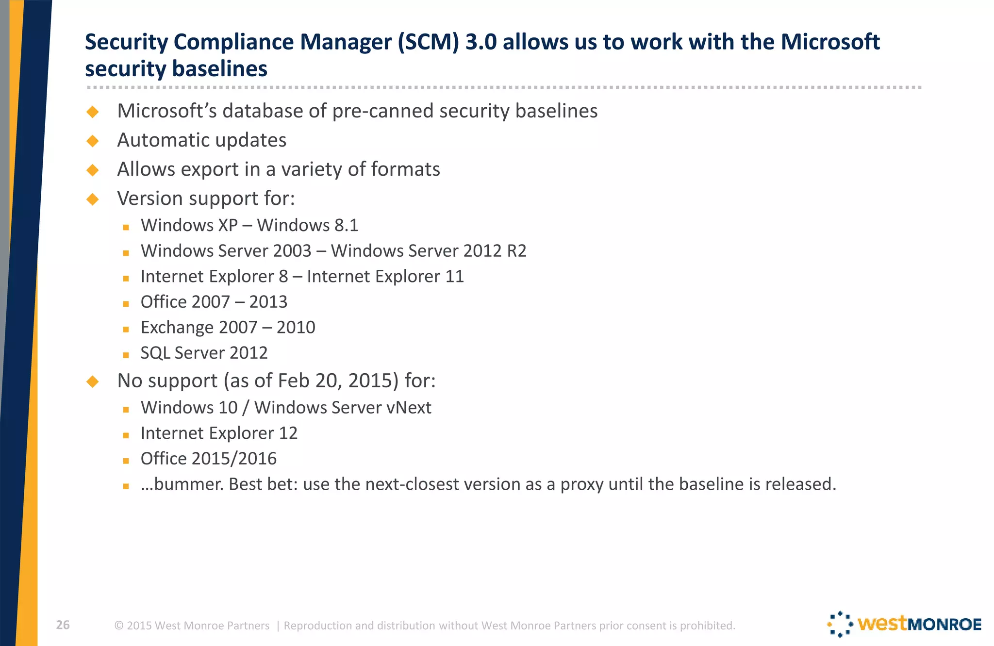 Securing your Windows Network with the Microsoft Security Baselines | PPT