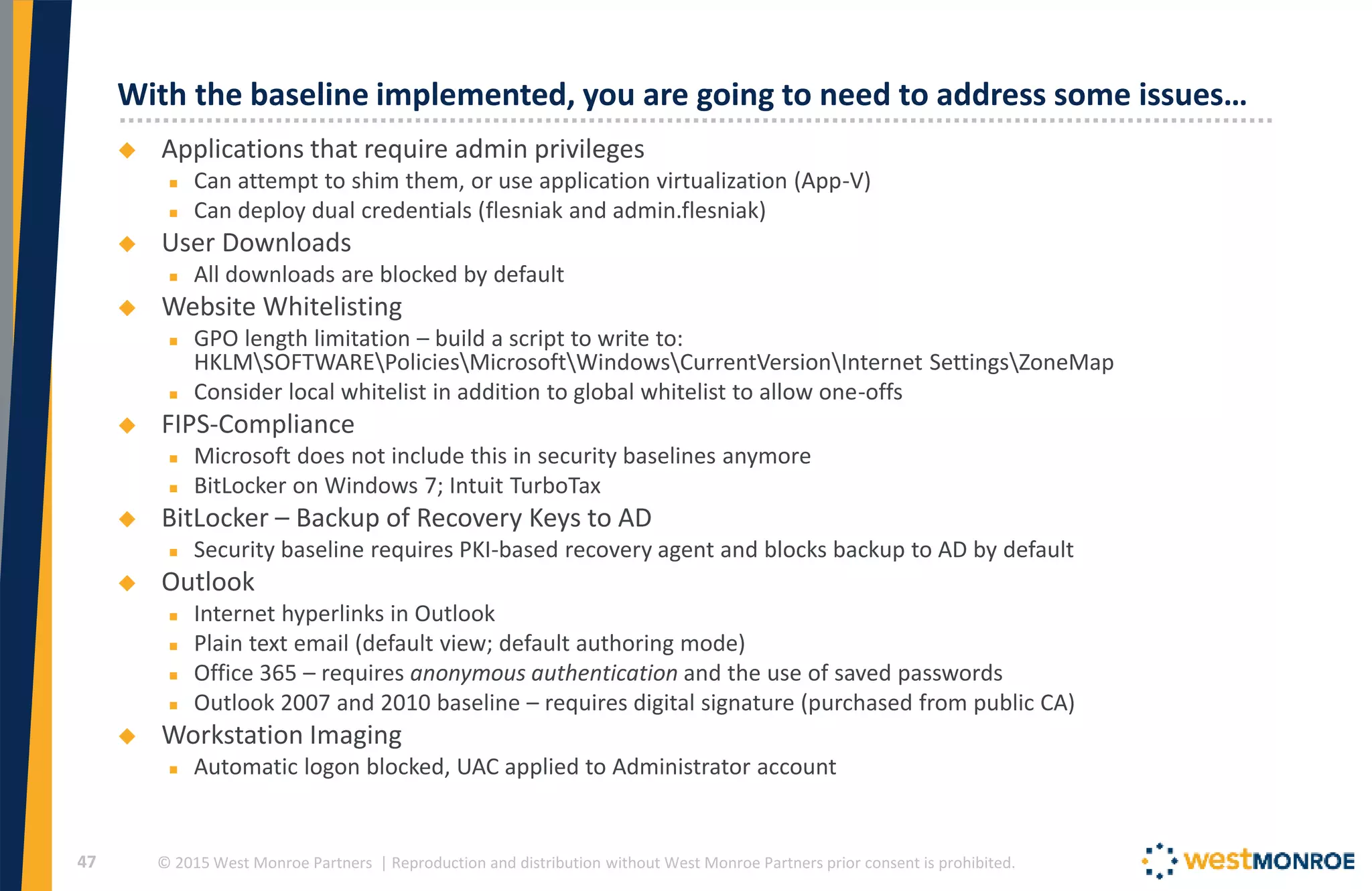 Securing your Windows Network with the Microsoft Security Baselines | PPT