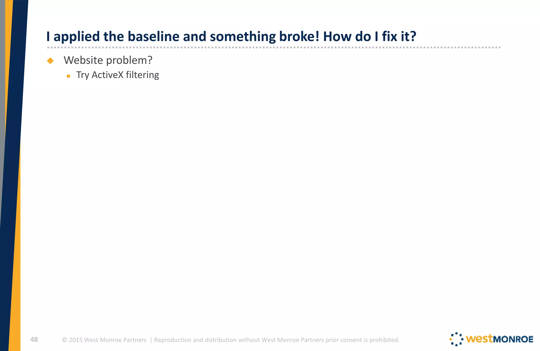 Securing your Windows Network with the Microsoft Security Baselines | PPT