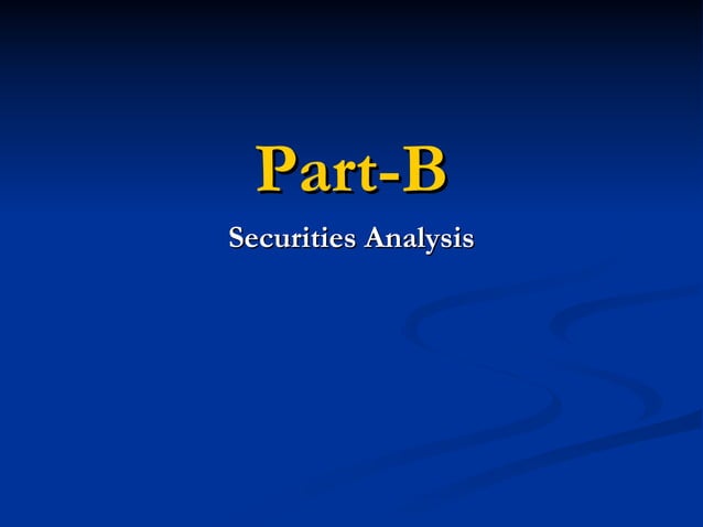 Securities analysis and portfolio management | PDF