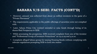 SEBI with Subrato Roy Case | PPT