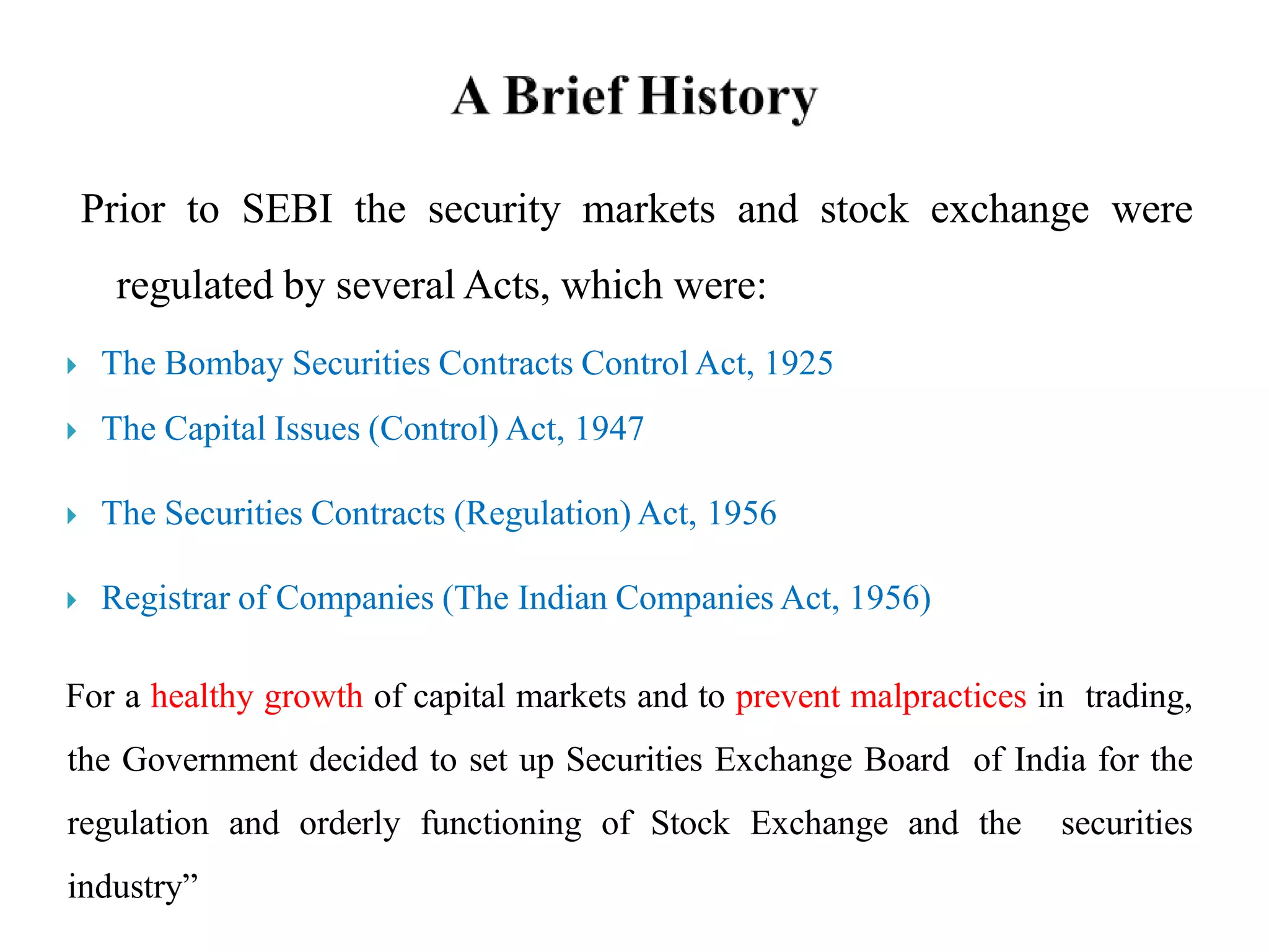 Securities and exchange board of india act 1992 | PPTX