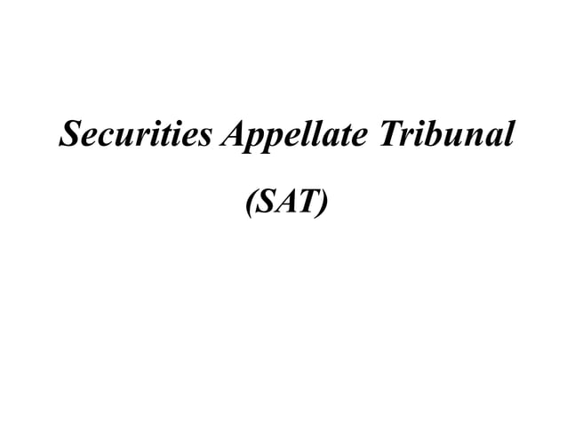 Securities and exchange board of india act 1992 | PPTX | Business ...