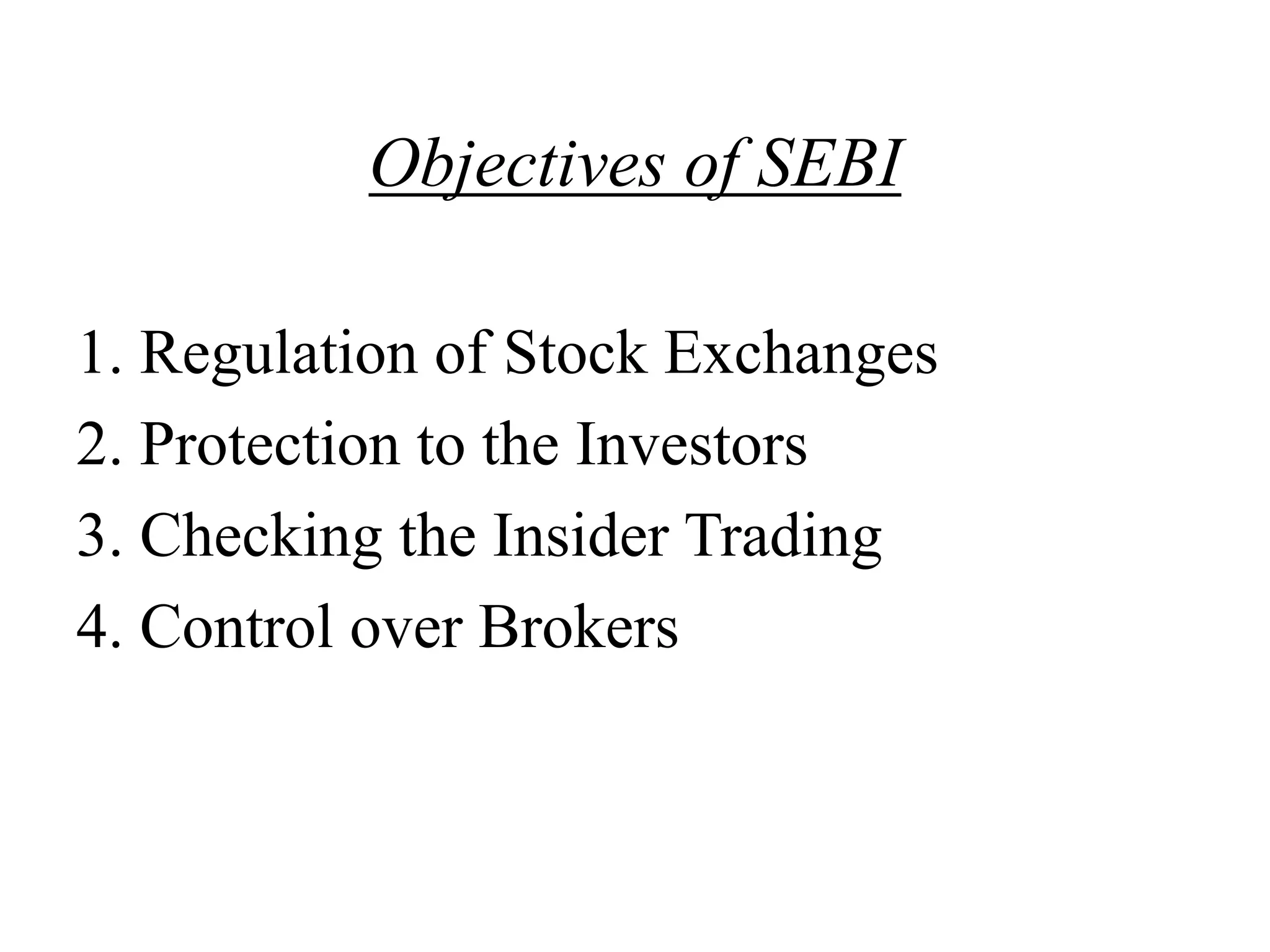 SECURITIES AND EXCHANGE BOARD OF INDIA (SEBI) | PPT
