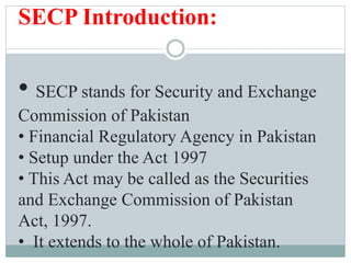 Securities and exchange commission of pakistan | PPT