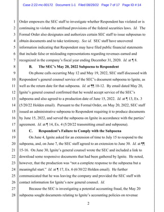 SEC vs. Ignite International | PDF