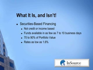 Securities Based Lending | PPTX