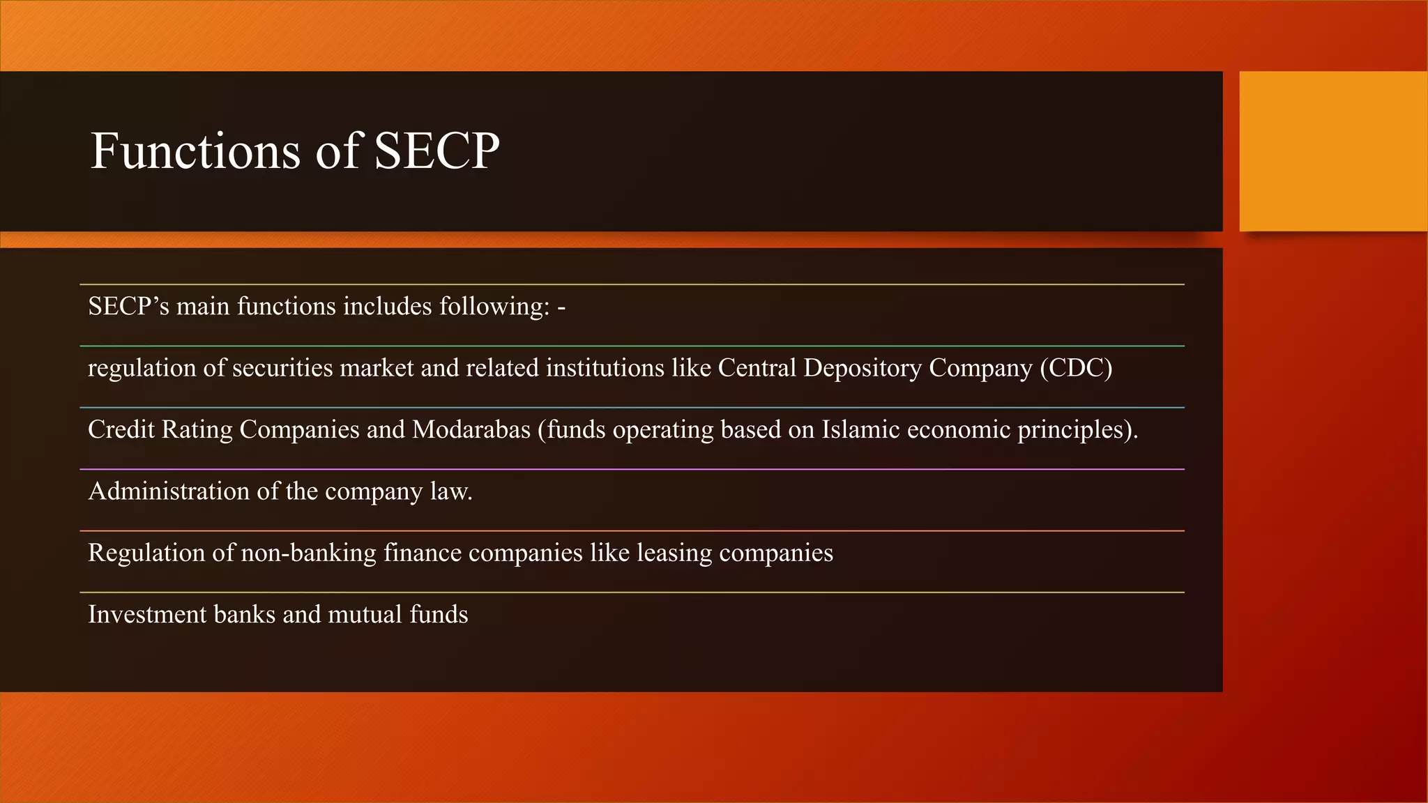 Securities & Exchange commission of Pakistan (SECP) | PPTX
