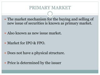 Securities market | PPTX