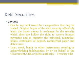 An Introduction to Securities Regulation in Kenya | PPTX