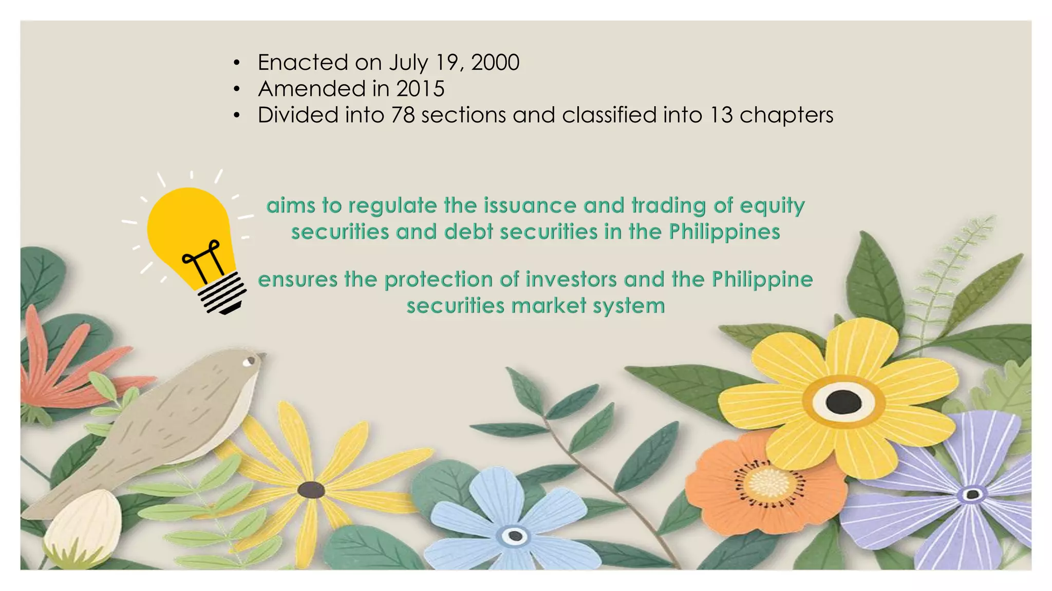 Securities Regulation Code of the Philippines | PDF