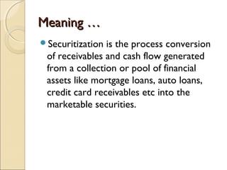 Securitisation | PPT