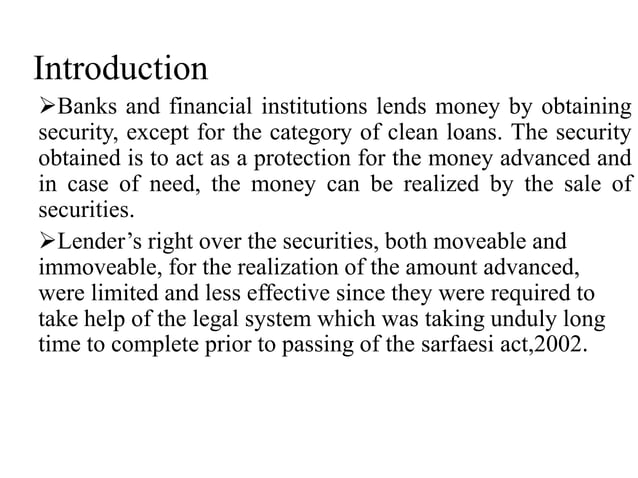 Securitisation and reconstruction | PPSX | Business Banking & Finance ...