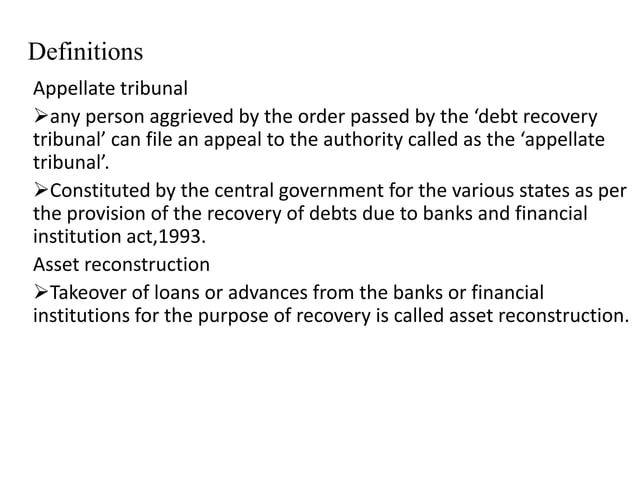 Securitisation and reconstruction | PPSX | Business Banking & Finance ...