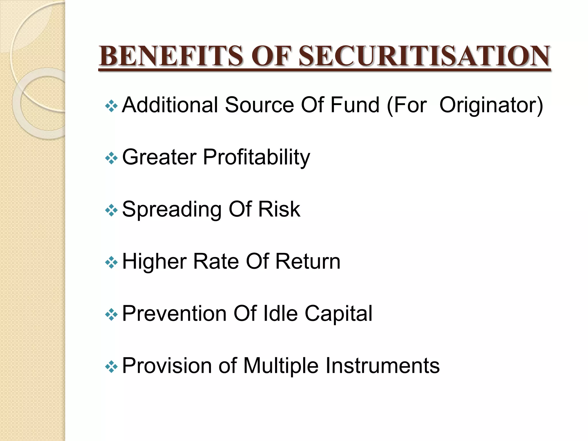 Securitization in india | PPTX