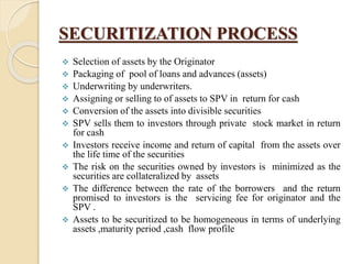 Securitization in india | PPTX
