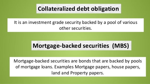 Securitization of assets