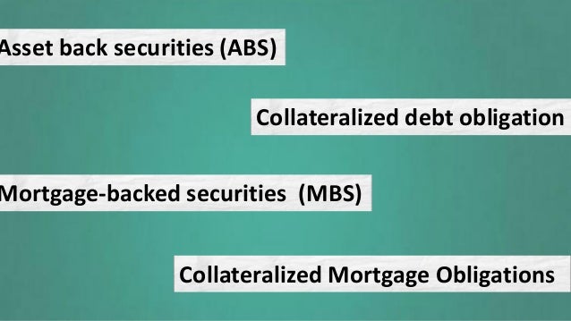 Securitization of assets