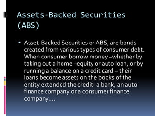 Securitization of debt | PPTX