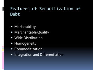 Securitization of debt | PPTX