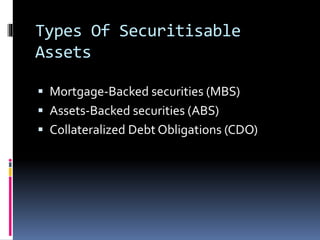 Securitization of debt | PPTX